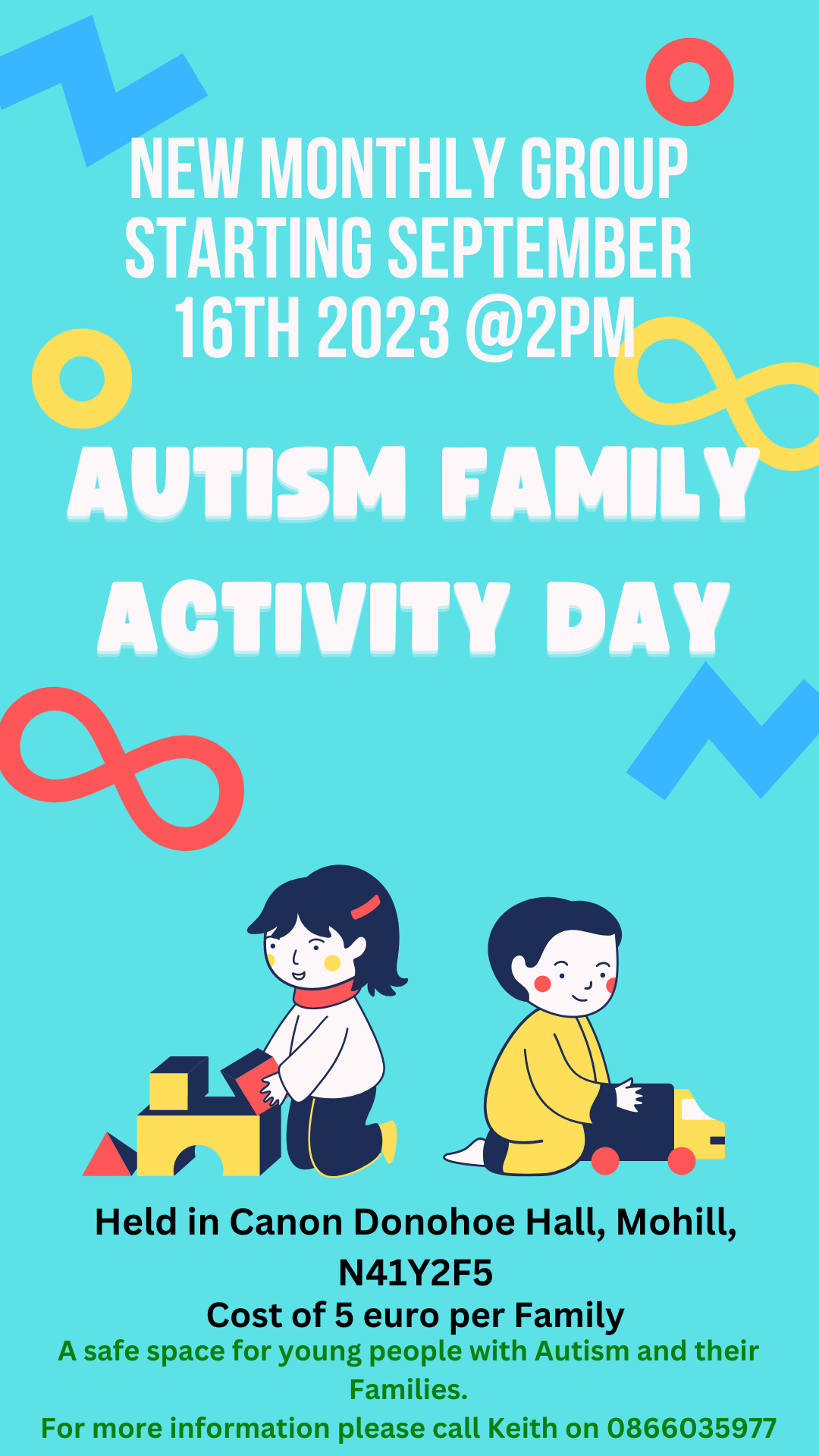 New monthly Autism family activity group - Mohill Family Support Centre